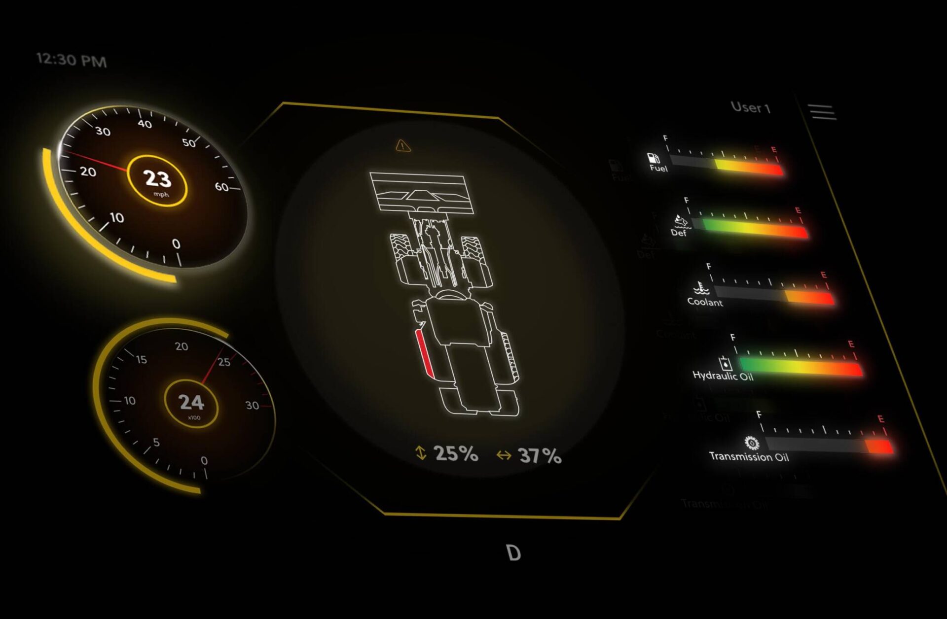 Next Gen on-dash UI Design For Heavy Machinery Manufacturer