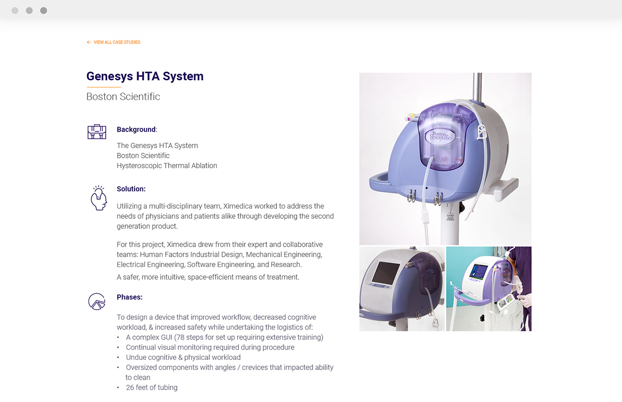 Web Design and Development for Medical Device Company