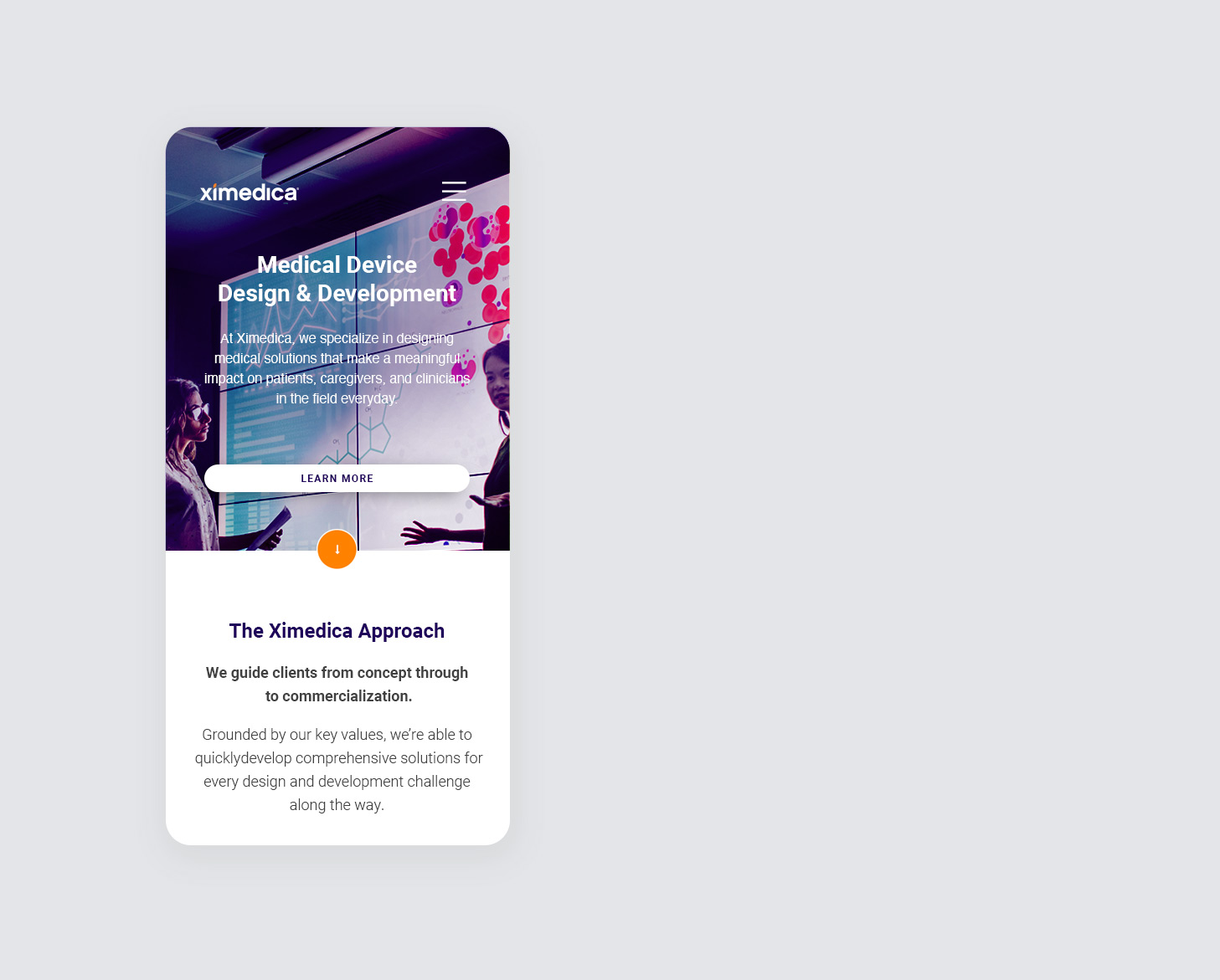Web Design and Development for Medical Device Company