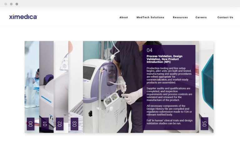 Web Design and Development for Medical Device Company