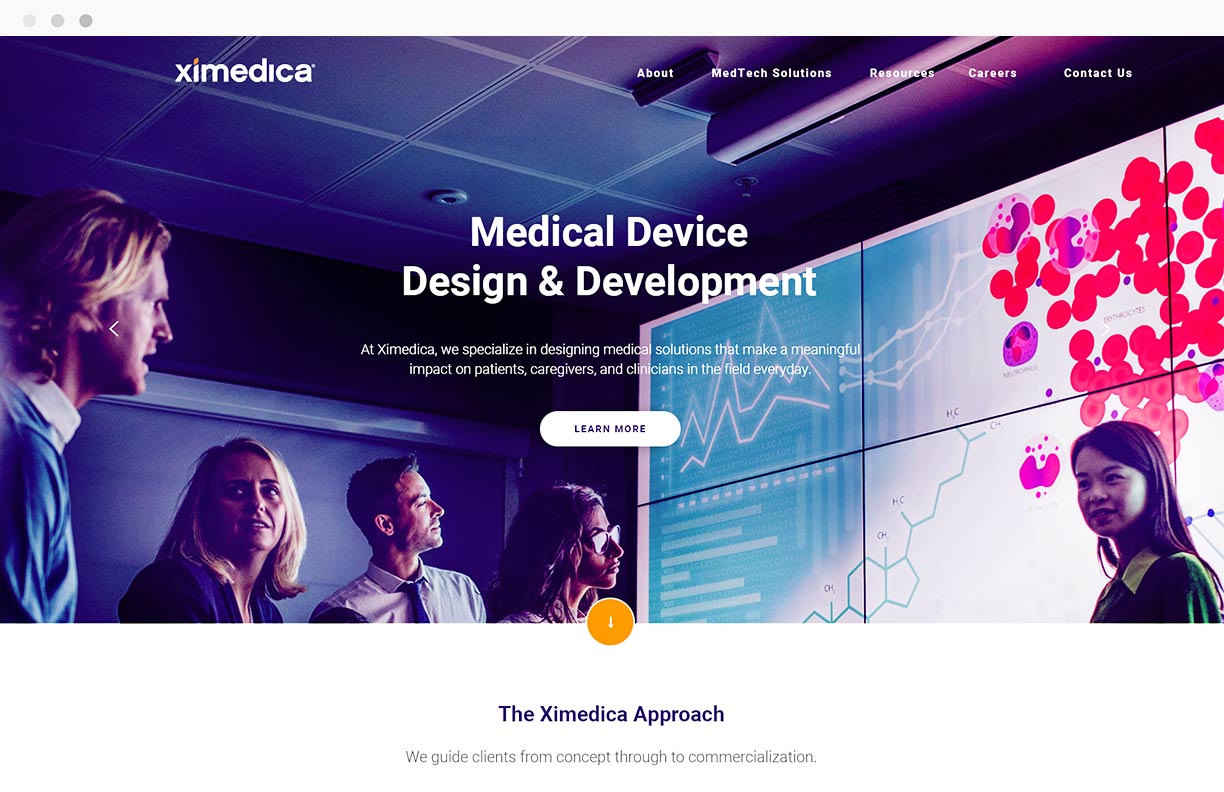Web Design and Development for Medical Device Company